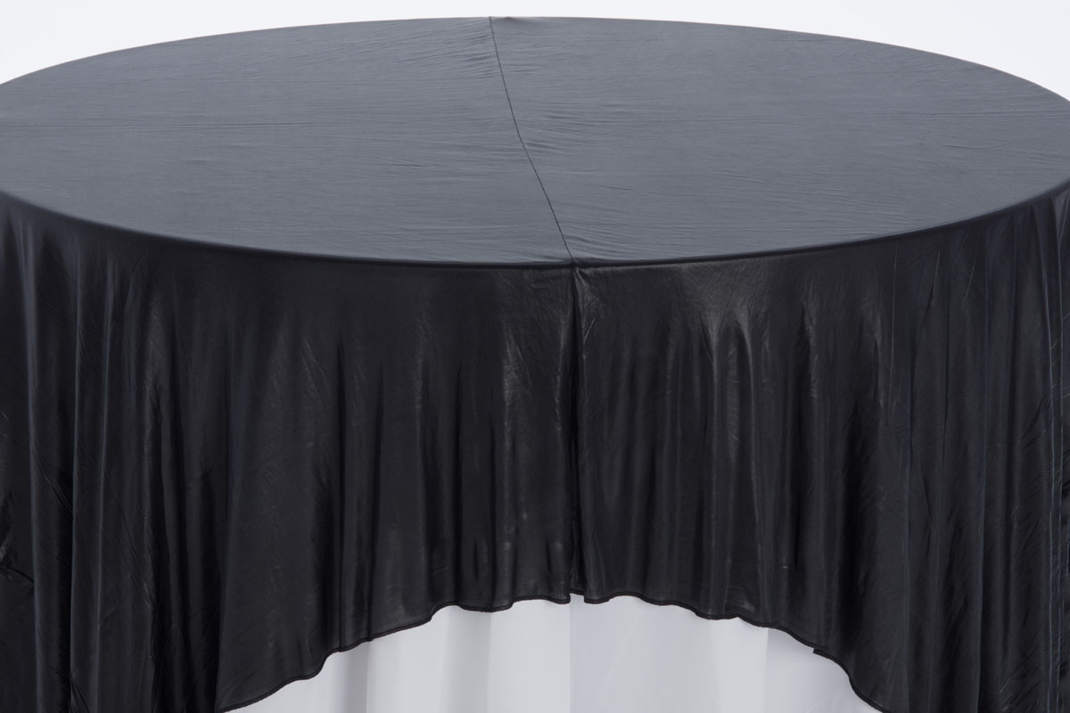 Black Liquid Lame Overlay - iRent Everything