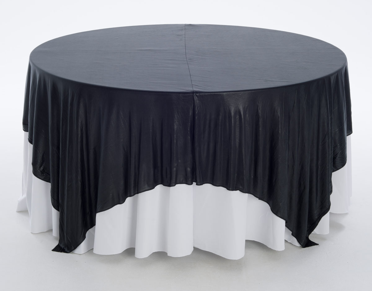 Black Liquid Lame Overlay - iRent Everything