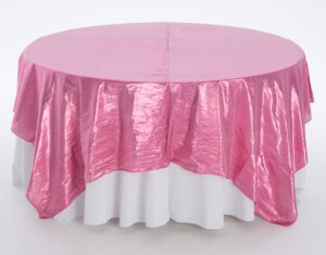 Fuchsia Tissue Lame Overlay - iRent Everything