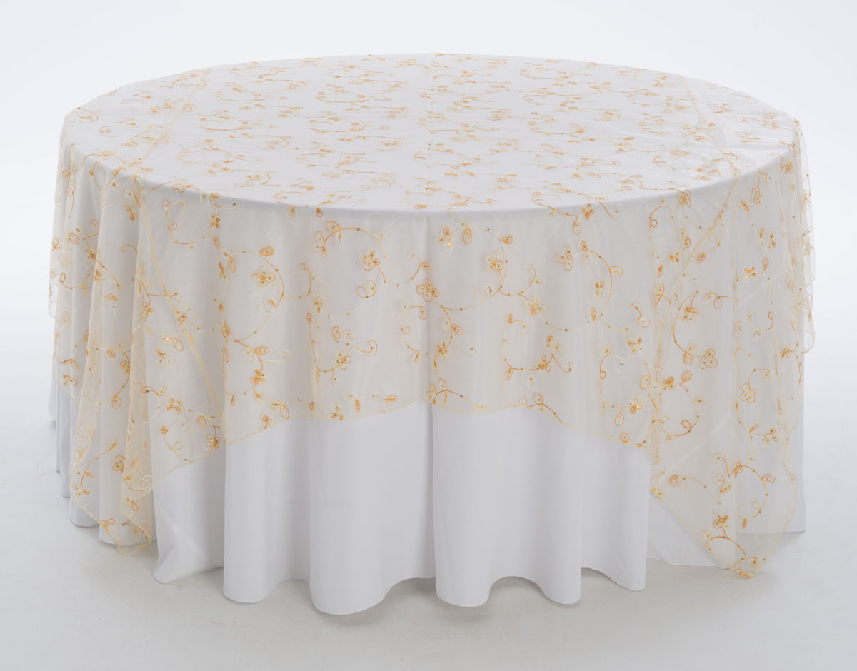 Gold Garden Sheer Overlay - iRent Everything