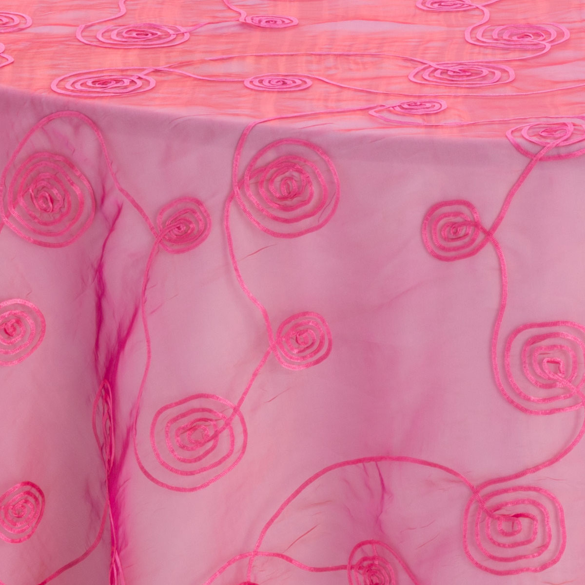 Hot Pink Spiral Sheer Overlay - iRent Everything