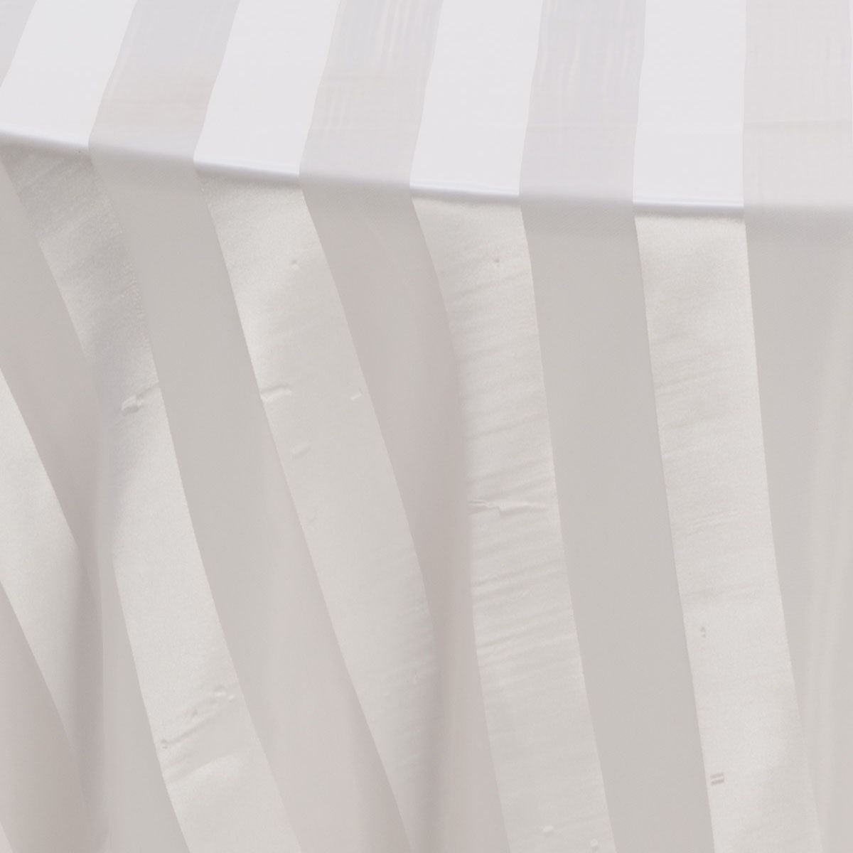 Ivory Satin Stripe Sheer Overlay - iRent Everything
