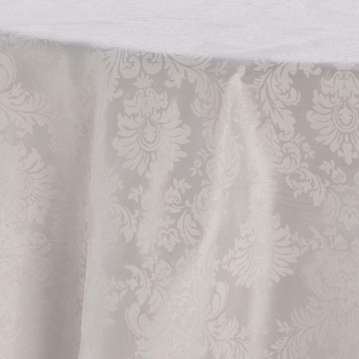 Ivory Flocked Damask - iRent Everything