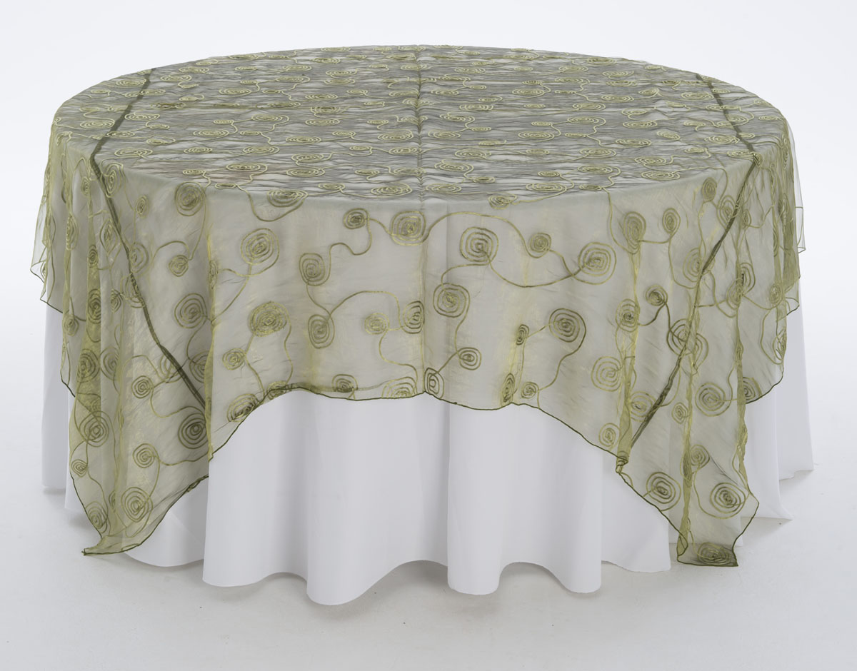 Olive Spiral Sheer Overlay - iRent Everything