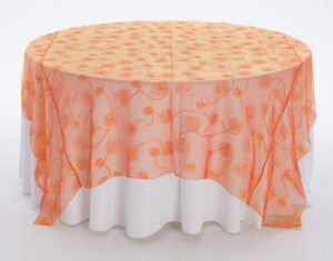 Orange Spiral Sheer Overlay - iRent Everything