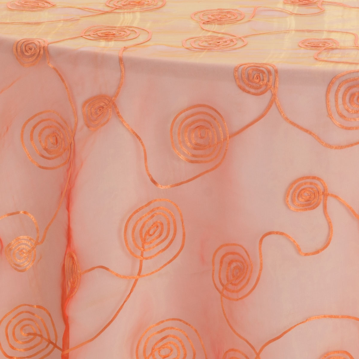 Orange Spiral Sheer Overlay - iRent Everything