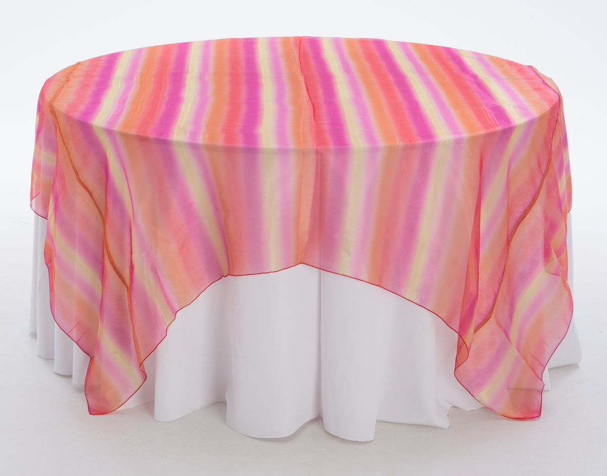 Pink Orange Horizon Sheer Overlay - iRent Everything