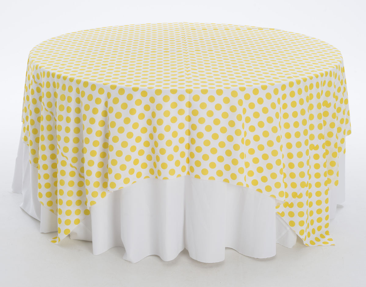 Yellow Dot Prints Overlay - iRent Everything