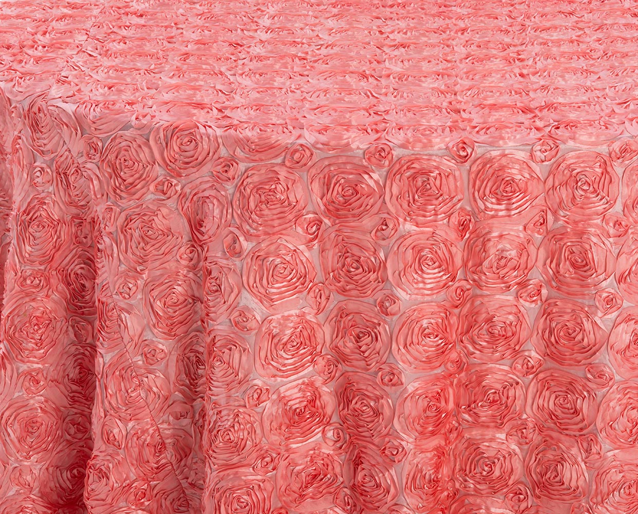 Coral Flowered Taffeta - iRent Everything