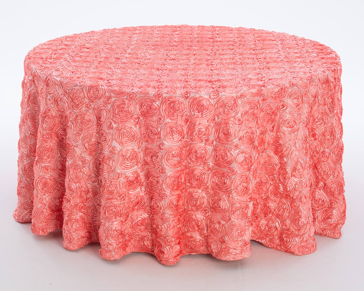 Coral Flowered Taffeta - iRent Everything