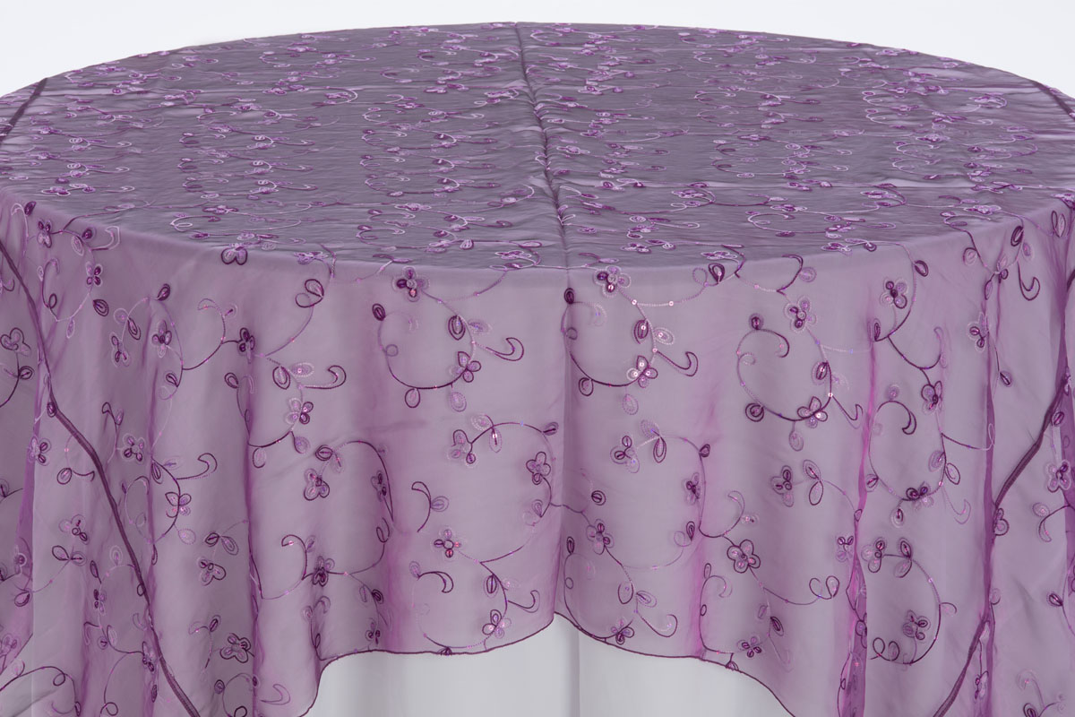 Plum Garden Sheer Overlay - iRent Everything