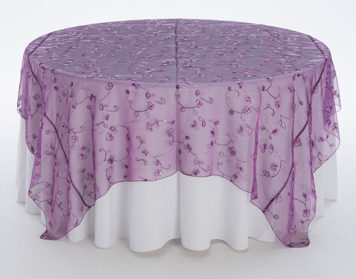 Plum Garden Sheer Overlay - iRent Everything