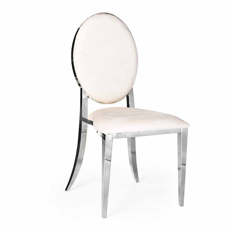 Silver Gala Chair, White Pads - iRent Everything