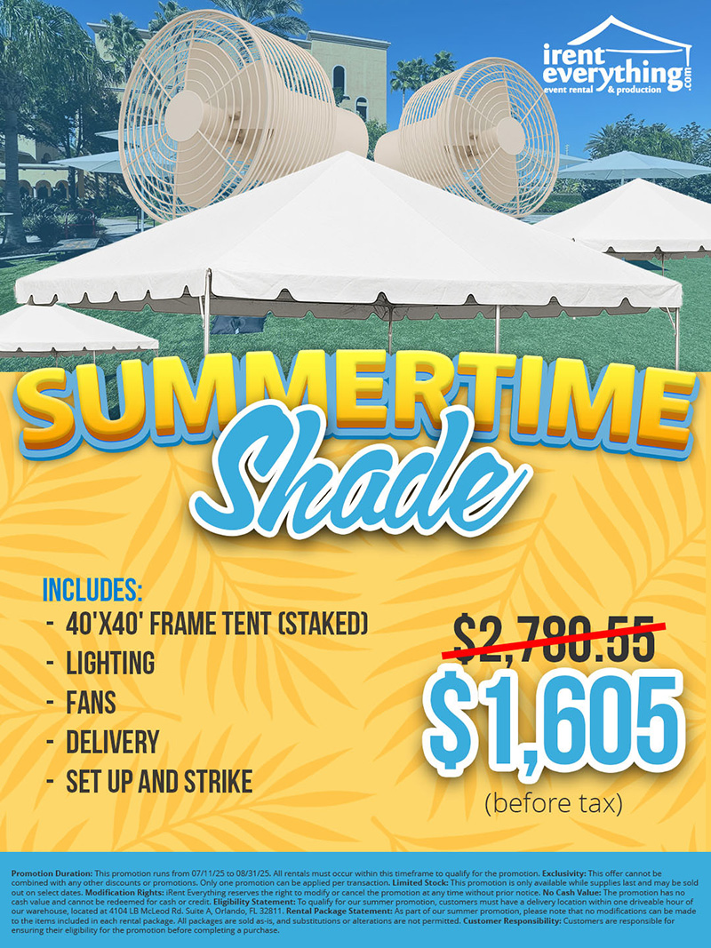 Summer Tent Rental Packages and Discounts | iRentEverything